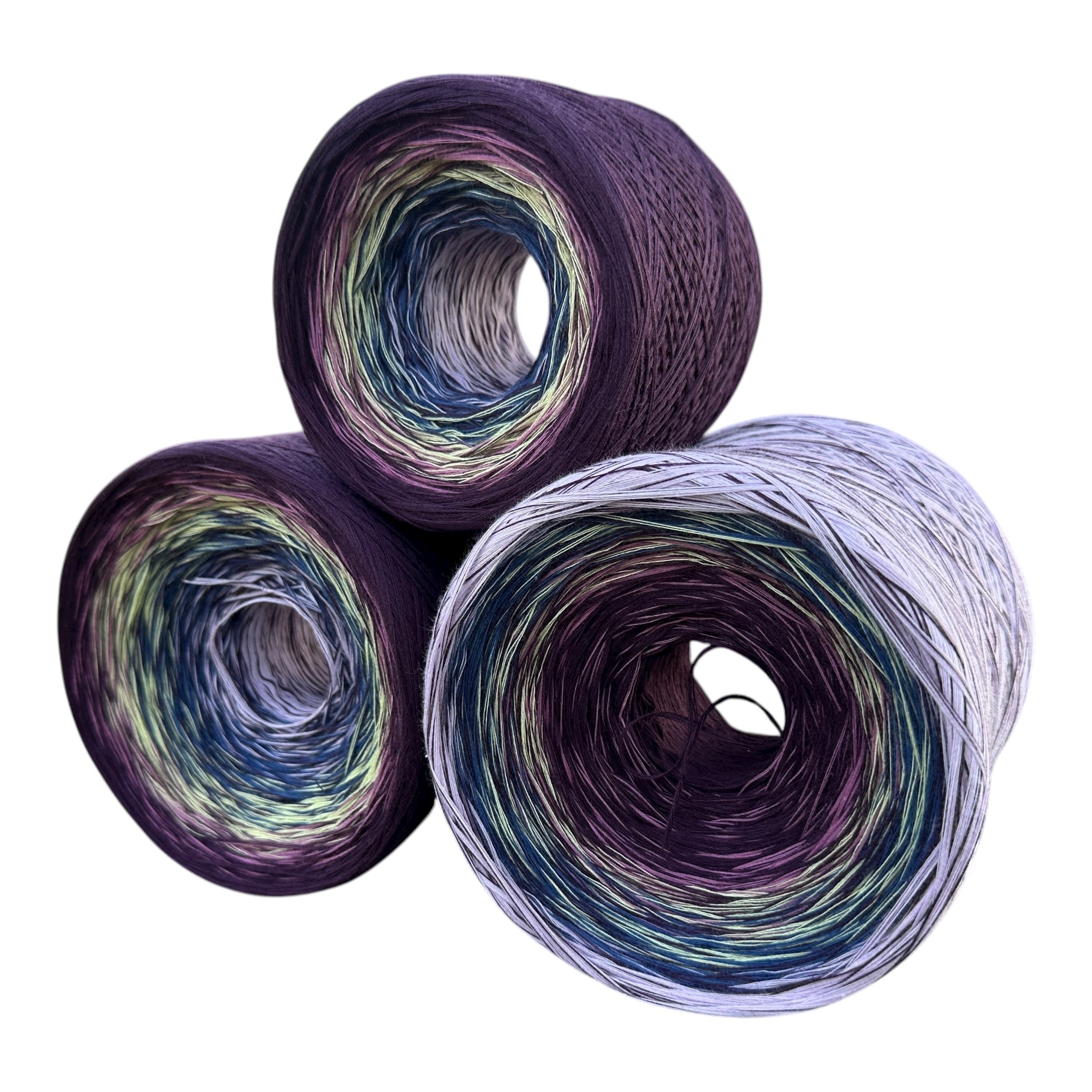 February - Bearded Iris, Gradient Cotton Natural Fiber Yarn